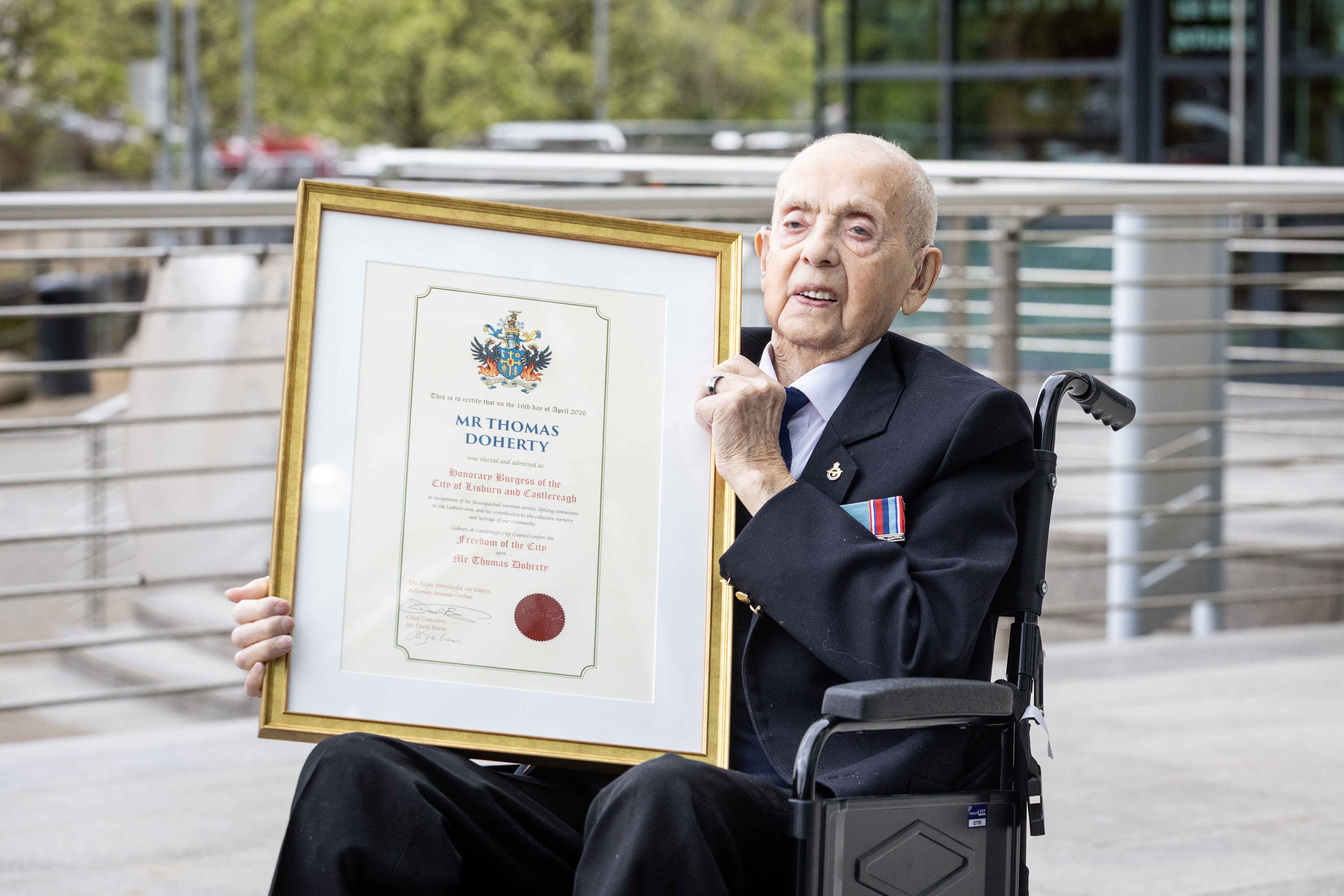 Local hero Thomas Doherty honoured with Freedom of the City ...